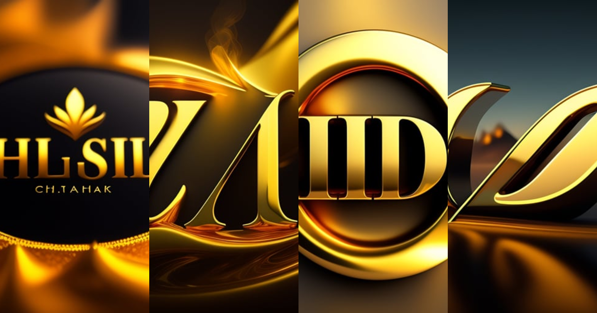 Lexica - Gold smoke,4K, ultra high quality,Christel,logo design.