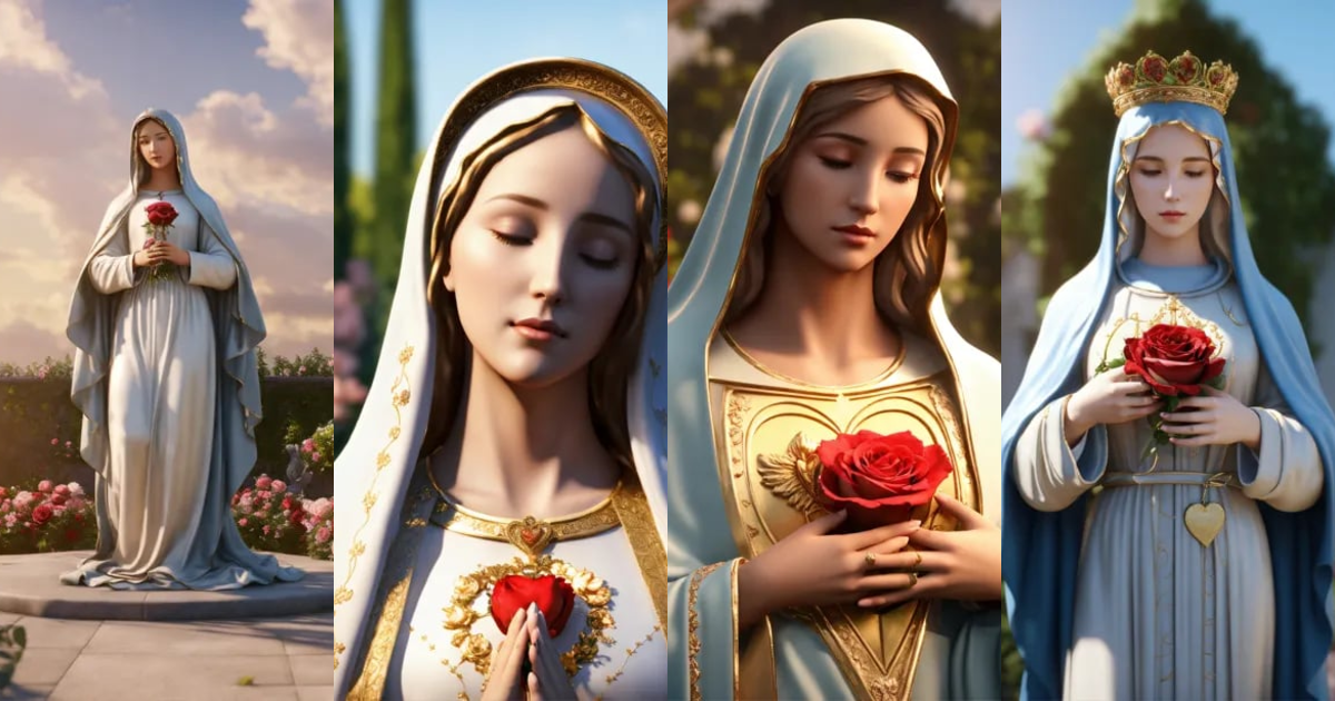 Lexica - Unreal engine render of a Beautiful 16k Immaculate heart of ...