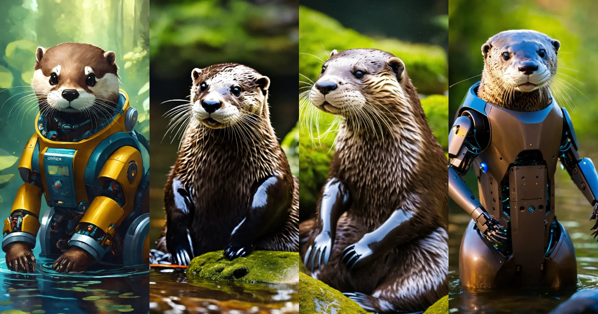 Lexica - A otter with robotic arms