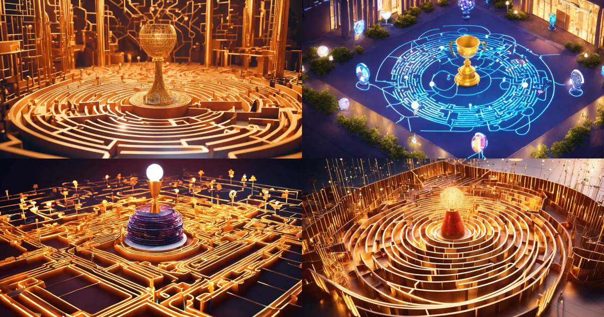 Lexica - Visualize a 3D labyrinth unraveling into a pathway leading to ...