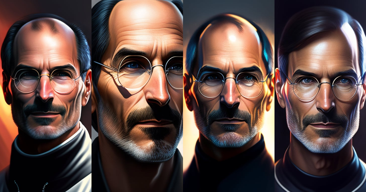 Lexica - Steve jobs as realistic portrait, symmetrical, highly detailed ...