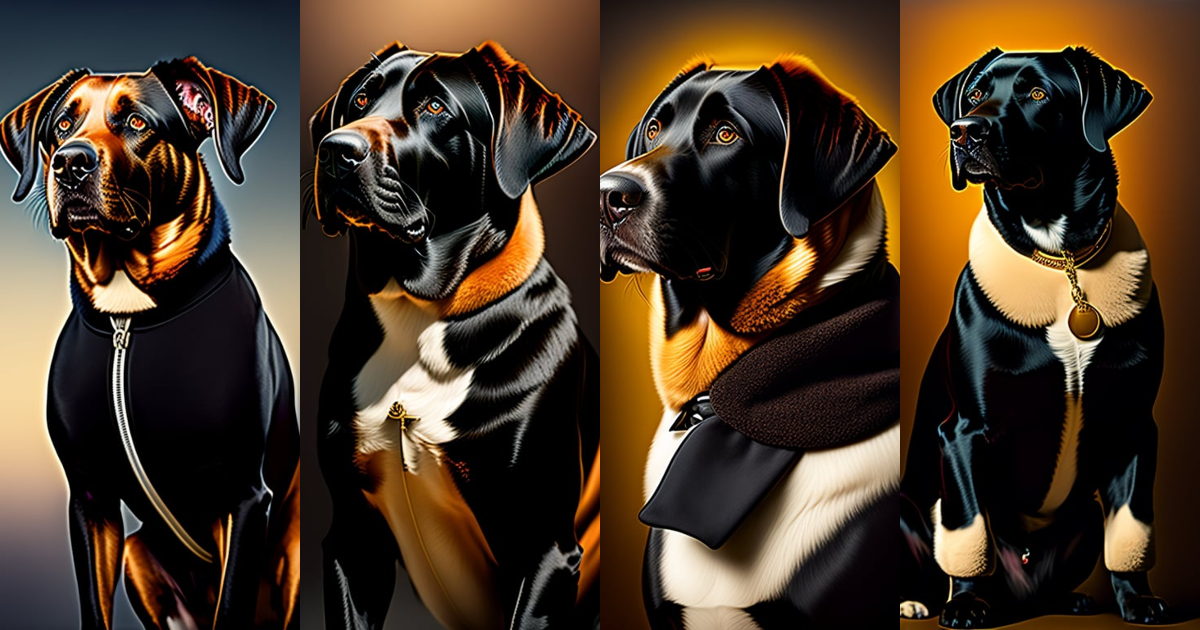 Lexica - Furry art of a male Black Labrador retriever dogman in a ...