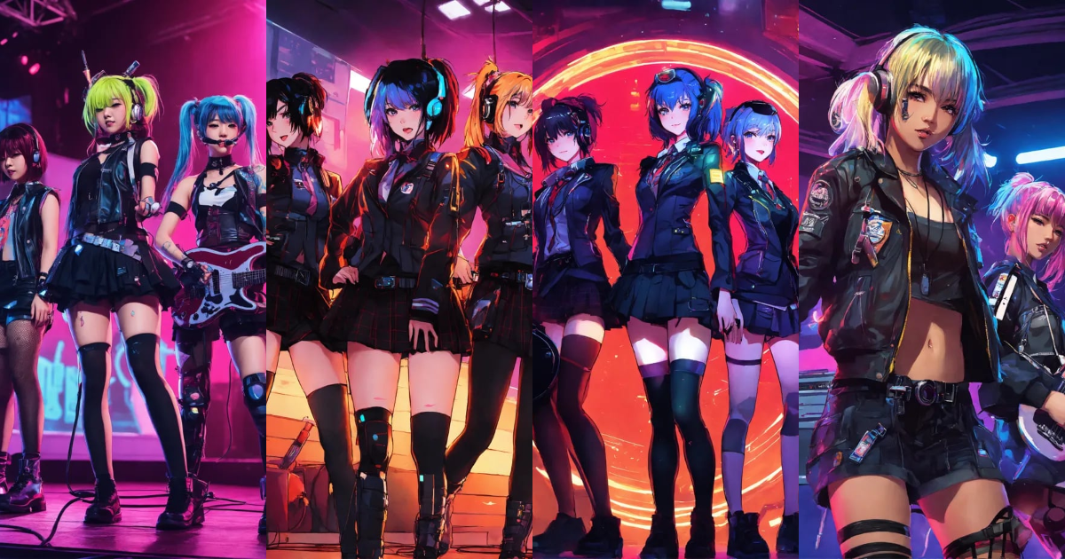 Lexica - Cyberpunk J-pop band with 3 members school girl cutesy band on ...