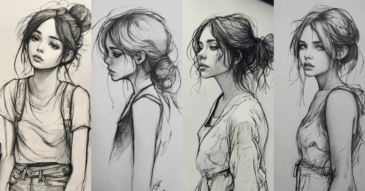 Lexica - Drawing ideas girl