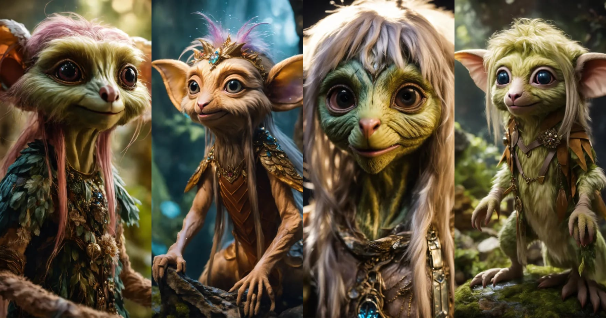 Lexica - A Gelfling full body furry furry animal like princess full ...