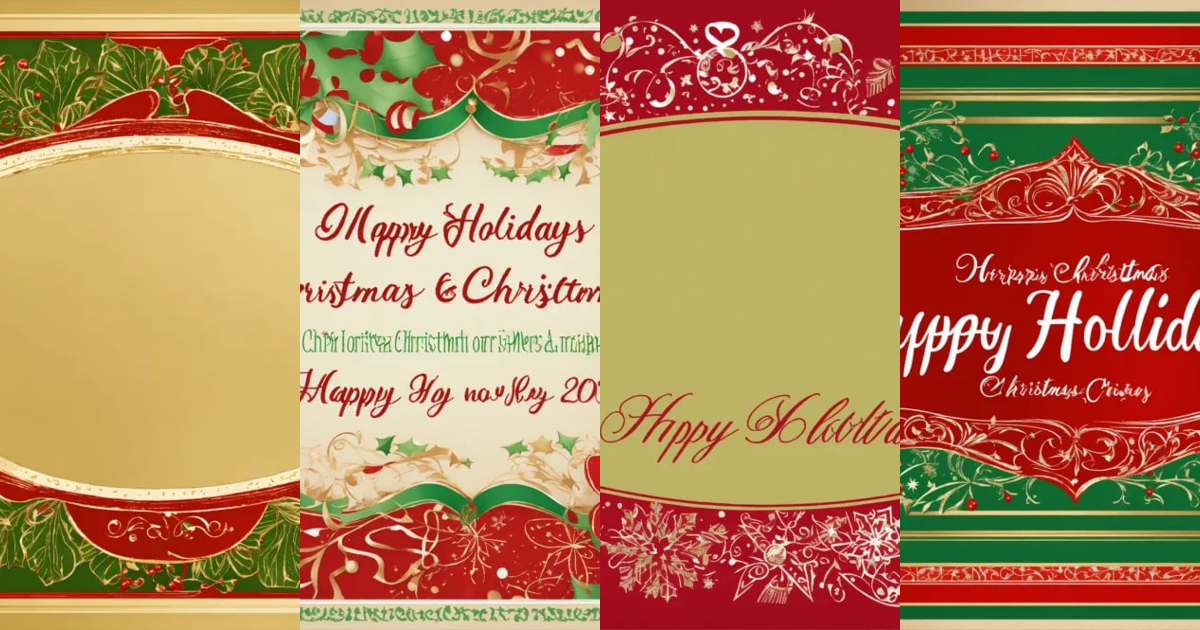 Lexica - Front of a christmas card, word art, happy holidays, christmas ...