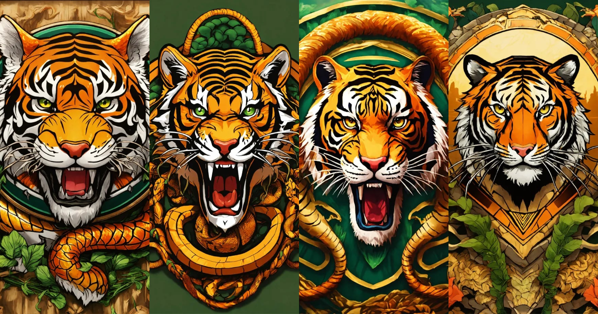 Lexica - GamerTag "RKOTIGRES" emblem, content a fierce tiger and a ...