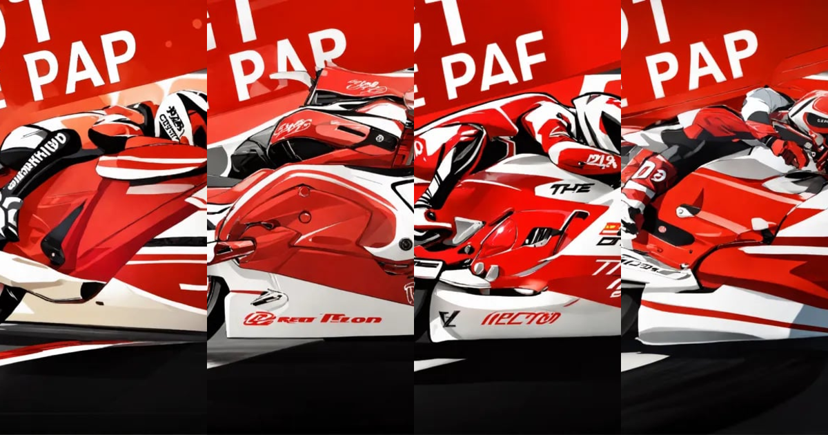 Lexica - Red and white vector clean modern bike drag race bike badge ...