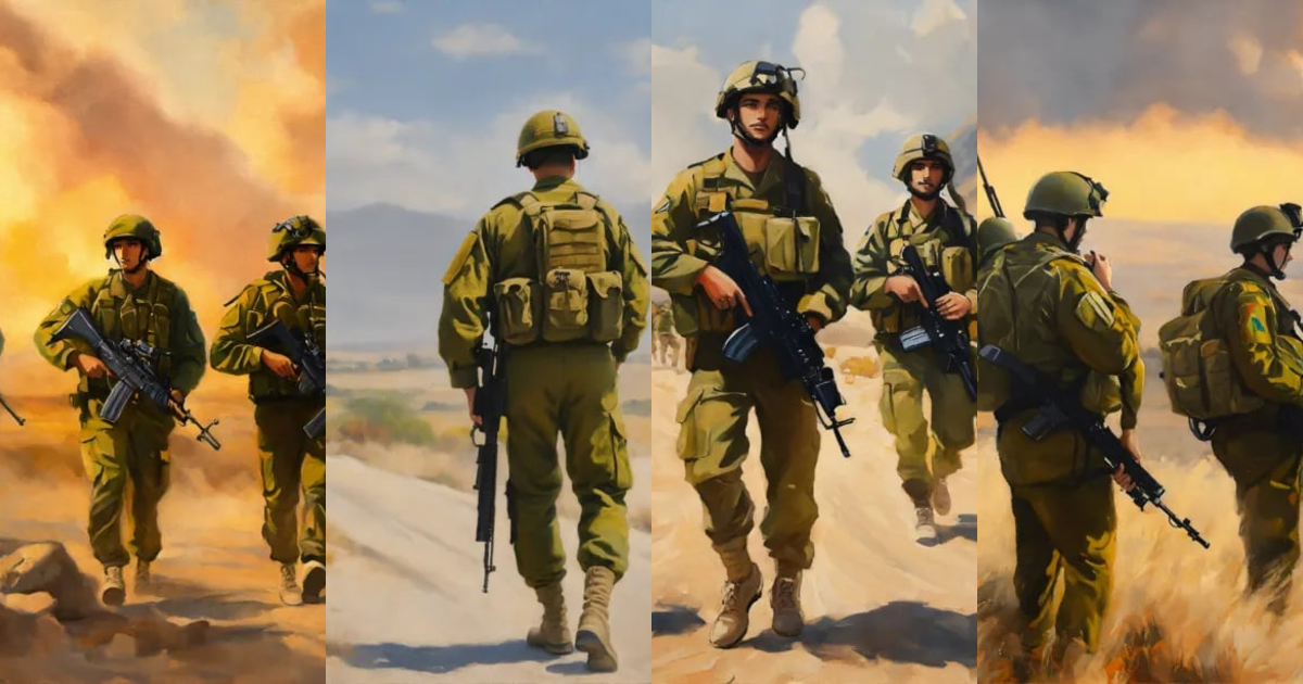 Lexica - Oil painting of IDF soldiers