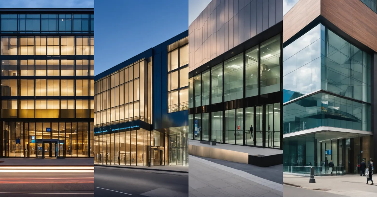 Lexica - A photo of a bank. The bank is modern and well-lit. The bank ...