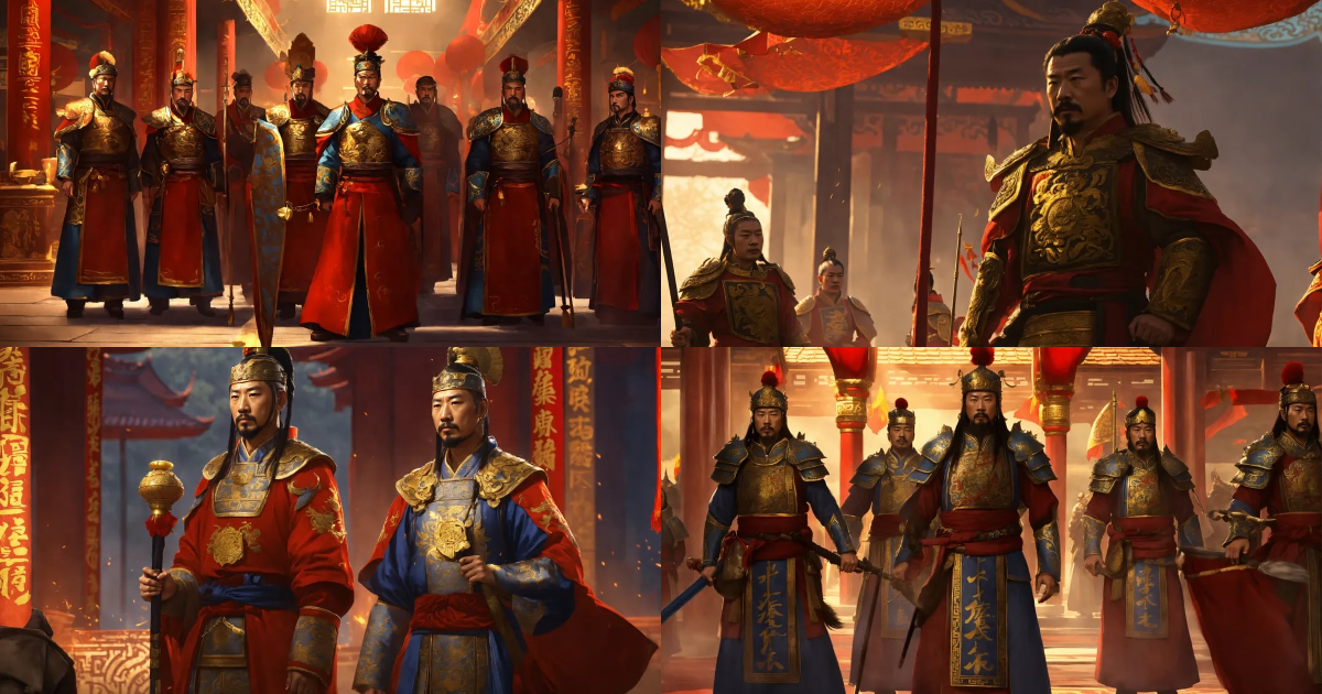 Lexica - D&D, fantasy, cinematic. D&D Chinese emperor's guards