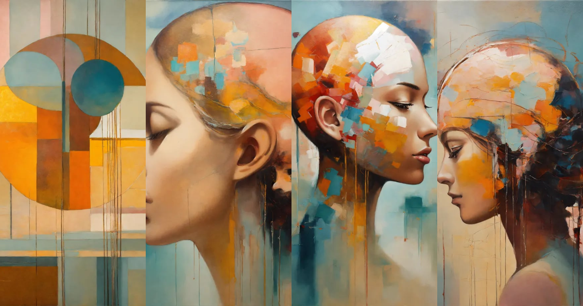 Lexica - Abstract and minimalist oil painting with the representation ...