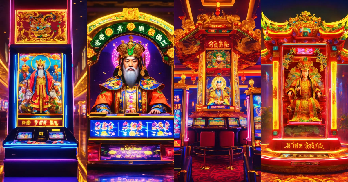 Lexica - 3D REAL HOLY EMPEROR GUAN casino slot machine in the gambling ...