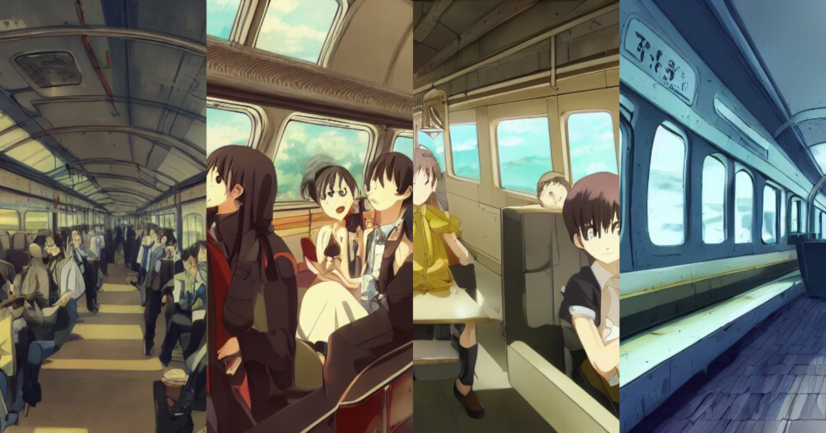 Lexica - Inside a train, interior, bullet train, detailed, p. a. works ...