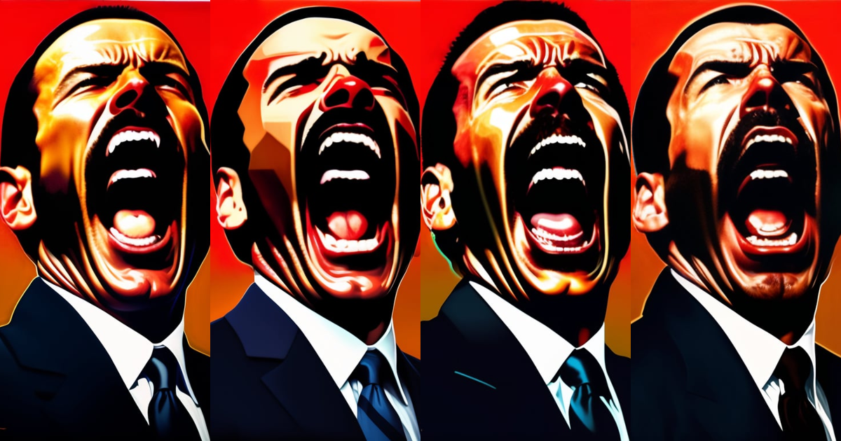 Lexica - A portrait of Walter White and Lionel Messi screaming in the ...