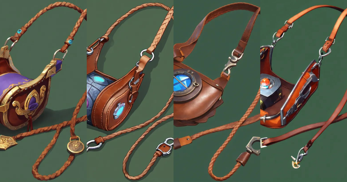 Lexica - Simple leather sling, weapon, game icon, stylized, simple ...