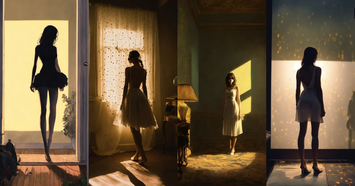 Lexica - Almost 8 feet tall resembled the shape of a woman, lean and ...