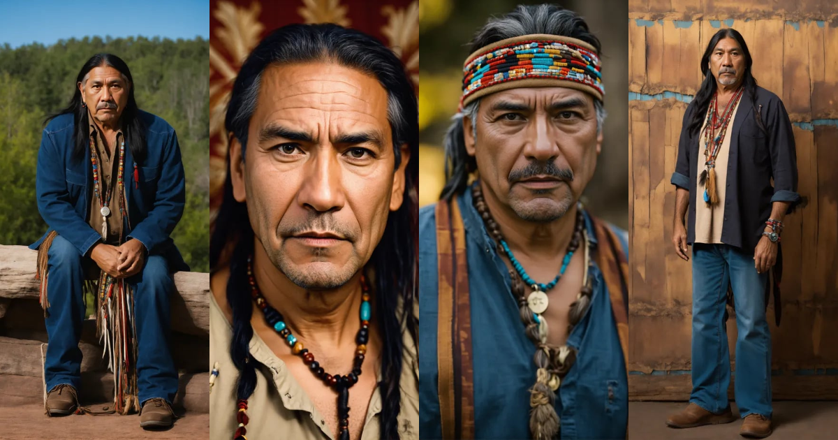 Lexica - Scared unique expressive middle-aged cherokee native american ...