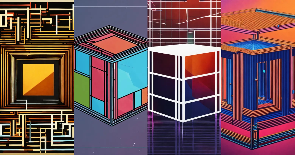 Lexica - Cube and lines hyper casual icon