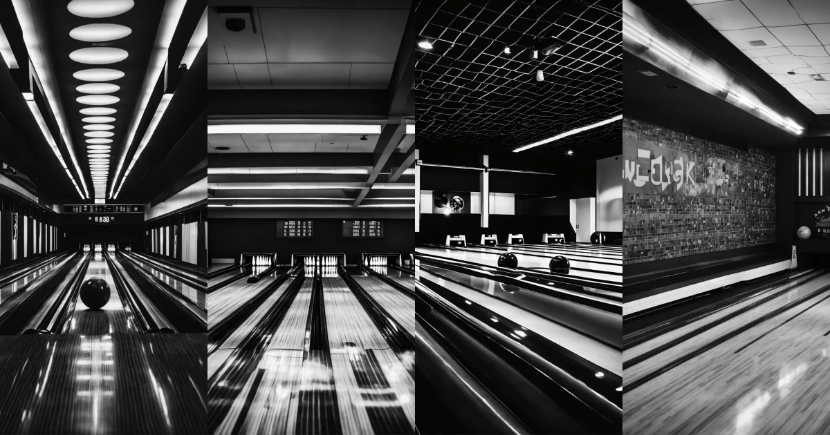 Lexica - DARK BLACK AND WHITE BOWLING ALLEY 8K