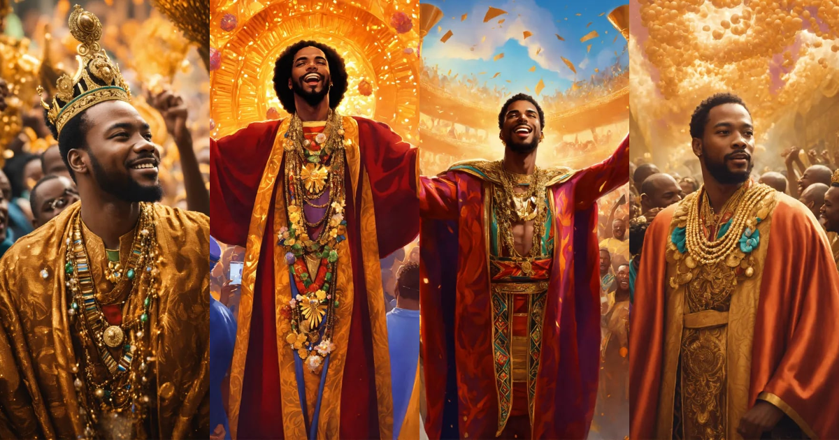 Lexica - Jaw-droppingly lovely African American king adorned in ornate ...