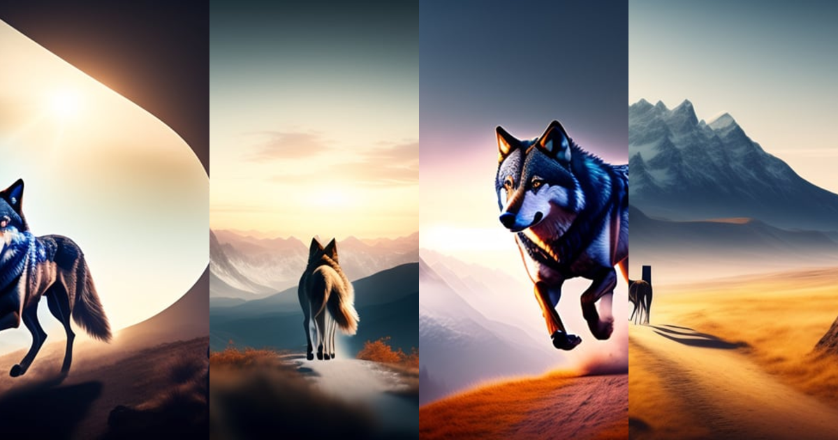 Lexica - A Wolf os unning into The mountain,if Singles down in th horizon