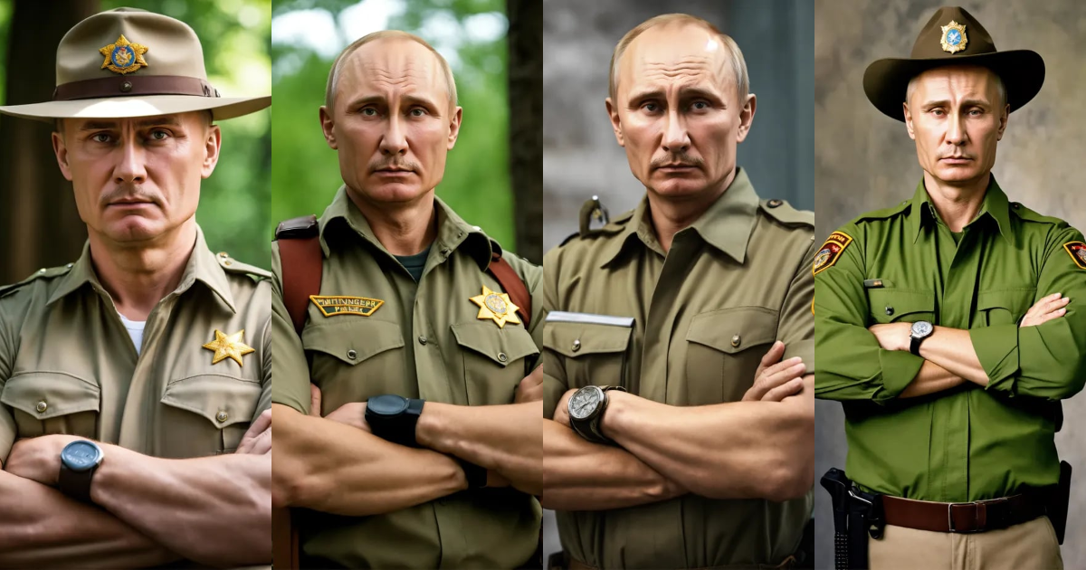 Lexica - Scared man, park ranger, FRONT VIEW, casual clothes, arms ...