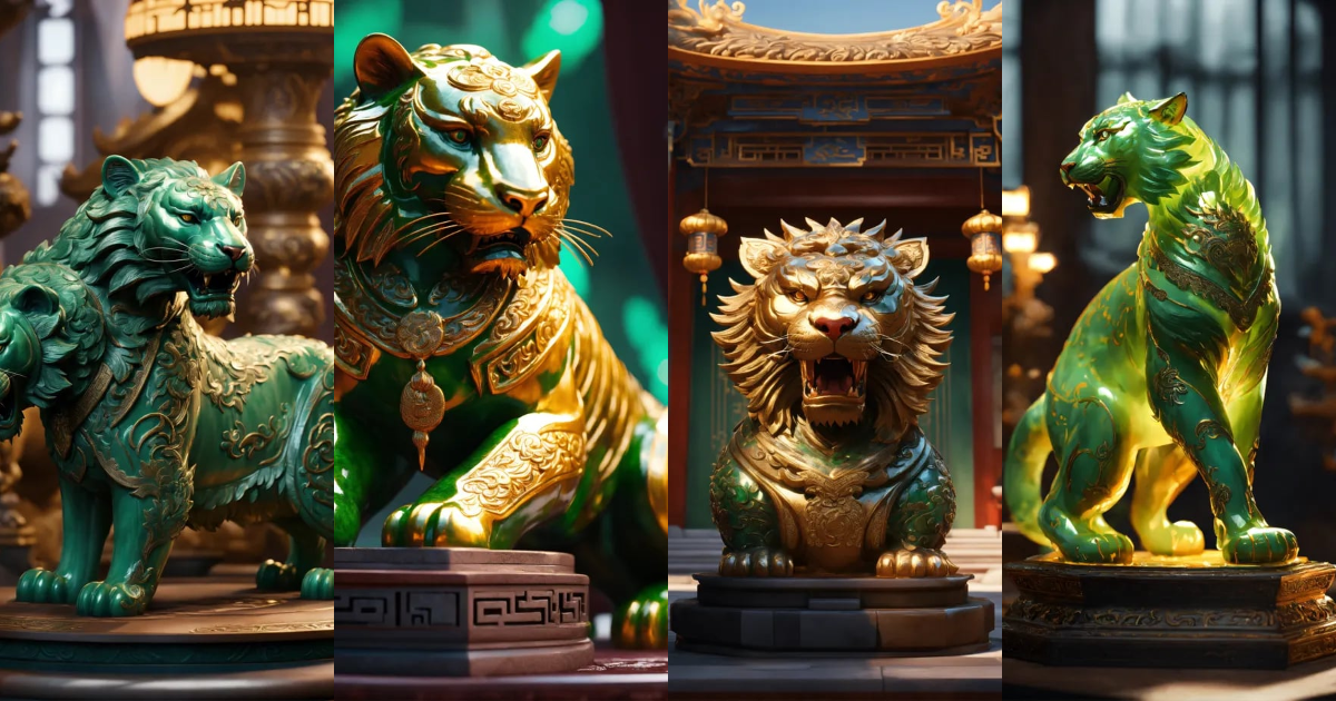 Lexica - Jade tiger, chinese sculpture, 8k resolution concept art ...