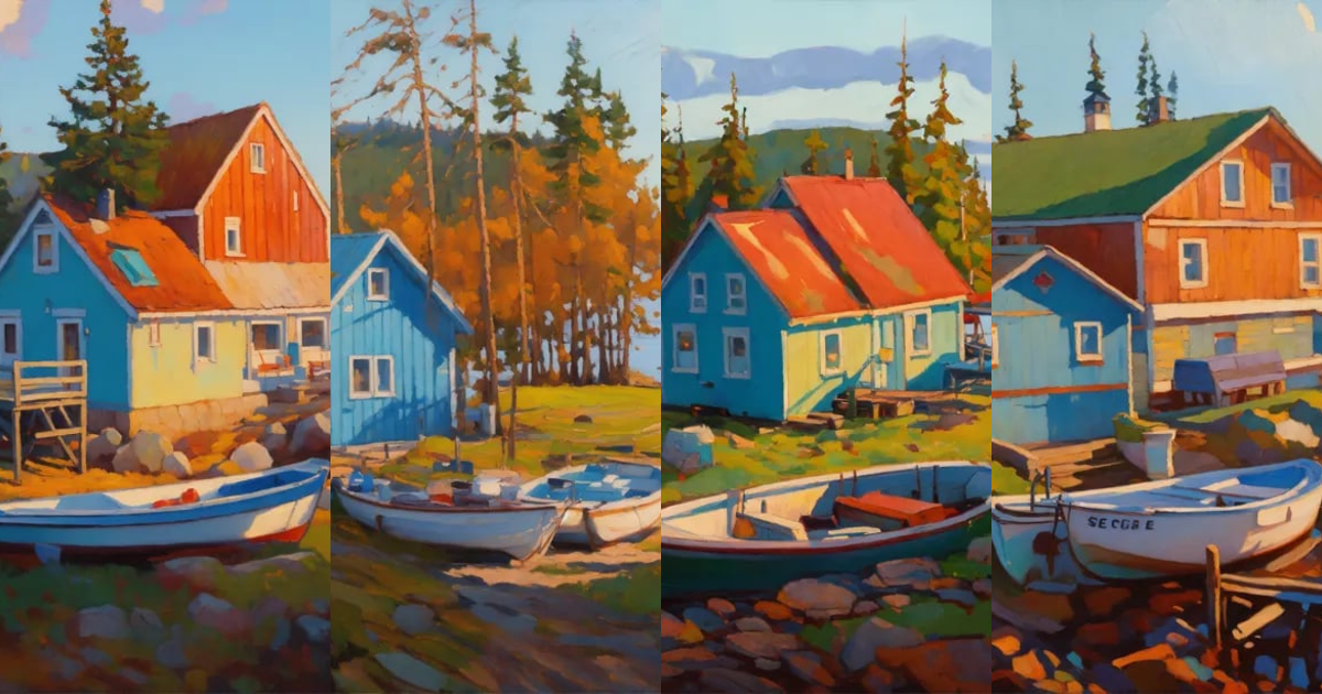 Lexica - Ocean, seashore, gaspé, labrador landscape, rpg style, erin ...