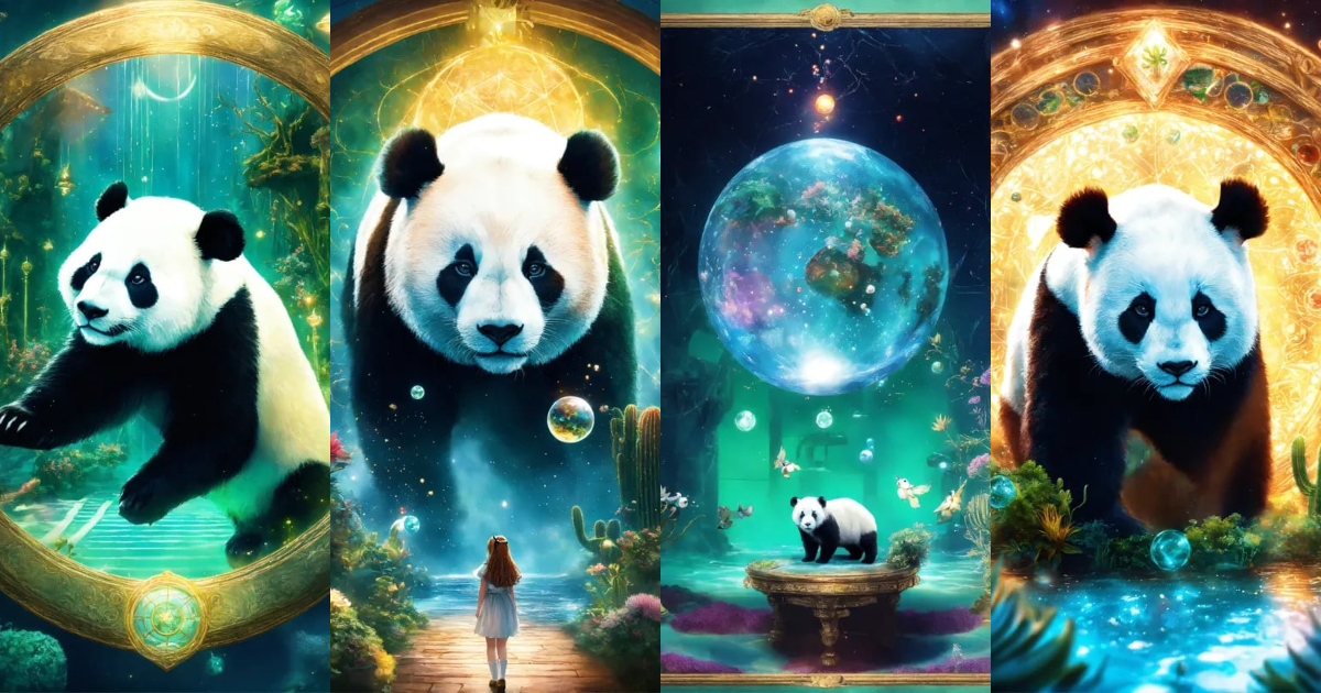 Lexica - Underwater long exposure photography, a giant white panda ...