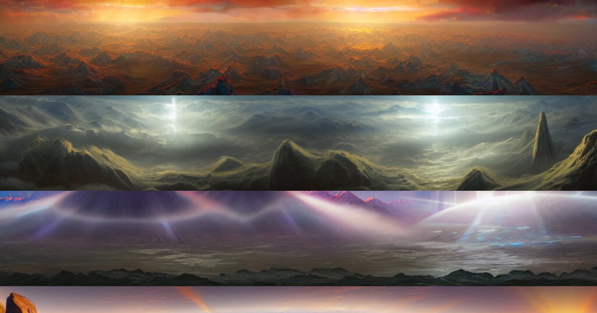 Lexica - Cosmic inflation bubbles peaking through the clouds, council ...