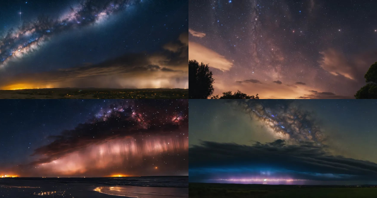 Lexica - Stars on stormy night, detailed, 16k, focused, extreme details ...