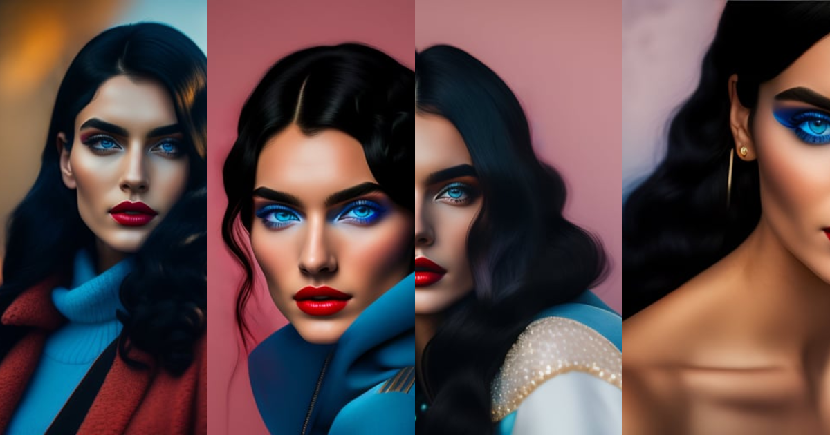 Lexica - A portrait of a toxic girl, black hair, blue eyes, fine - art ...