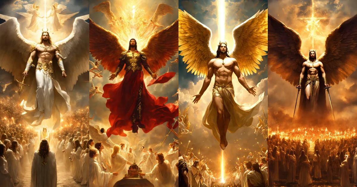 Lexica - Lucifer gathering an army of angels, heaven, heavenly vibes