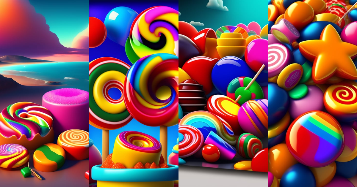 Lexica - Cartoon candy world