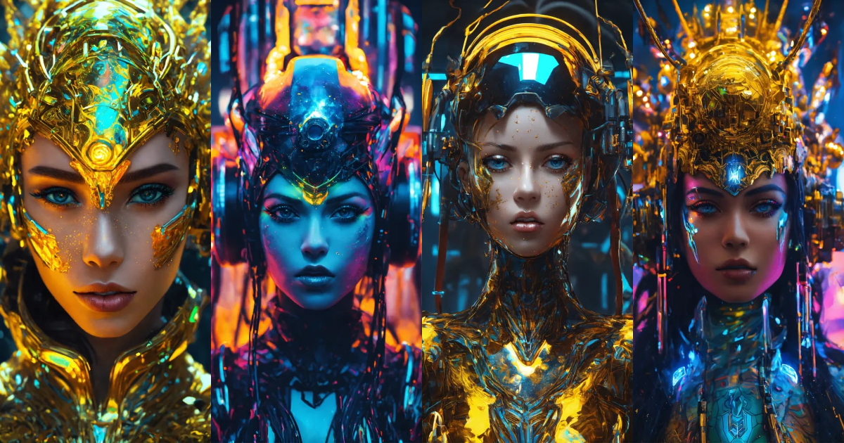 Lexica - Realtime photo in hd of a Futuristic cyber queen with real ...