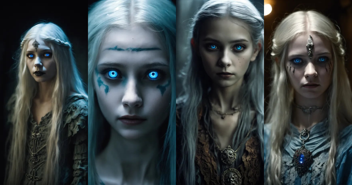 Lexica - Body portrait, eleven year old childish female goth ...