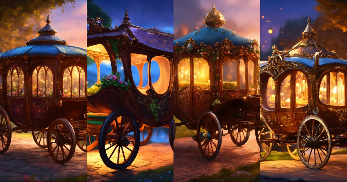 Lexica - Epic shot of a ultra cozy and detailed fairytale carriage ...