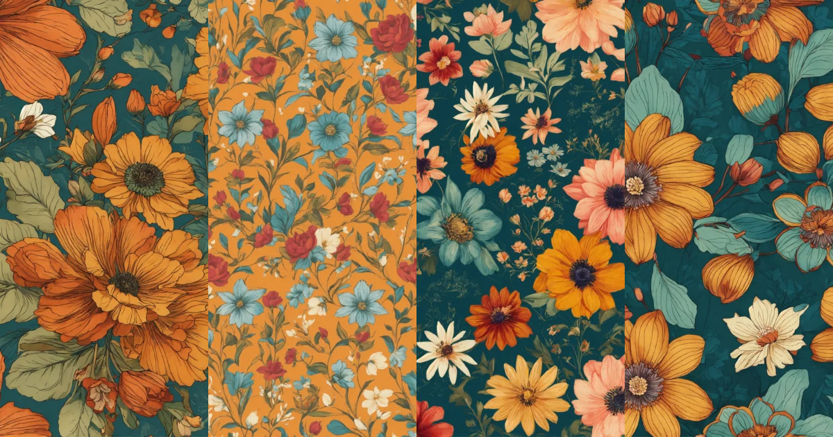 Lexica - Compact floral repeating pattern design