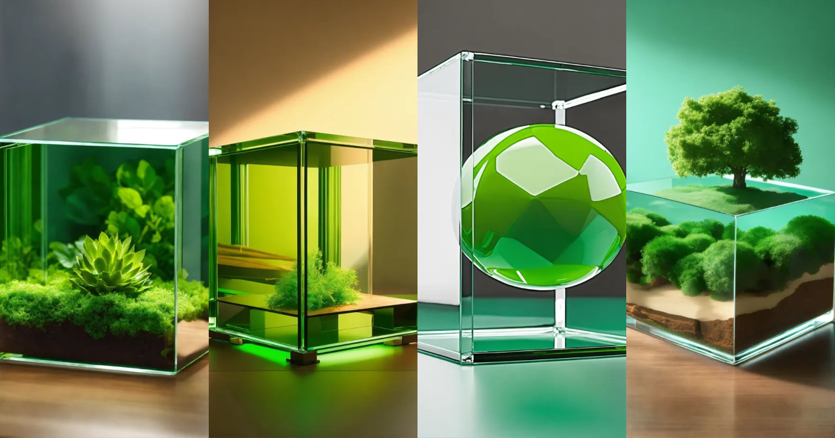 Lexica - Cube, 4k, vacation inside cube!, clear glass, studio ...