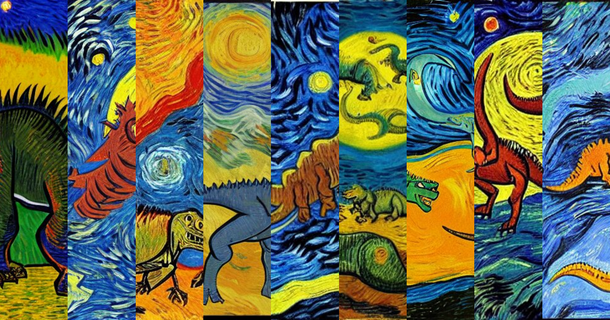 Lexica - Painting of the extinction of the dinosaurs with asteroid and ...