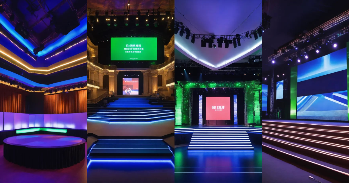 Lexica - Design a medium size stage with LED screen main screen with 2 ...