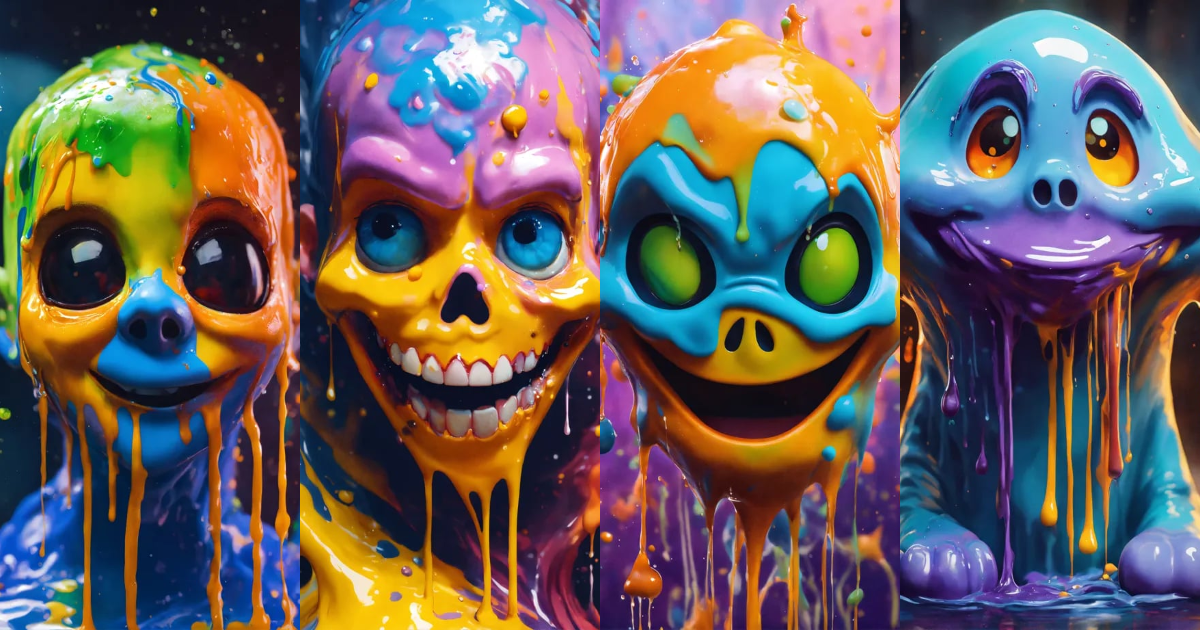 Lexica - Medium close-up, Splash art, a quirky liquid portrait of a ...