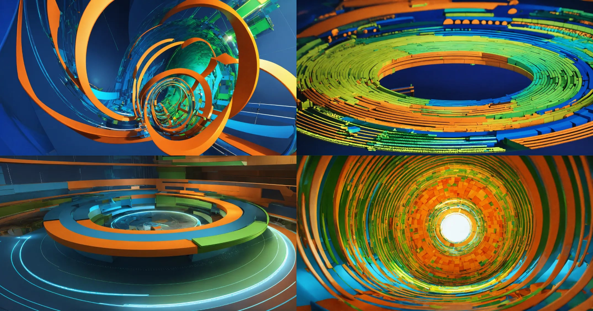 Lexica - A 3D digital illustration representing 360 degrees. Using ...