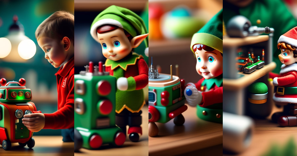 Lexica - An elf making a robot toy