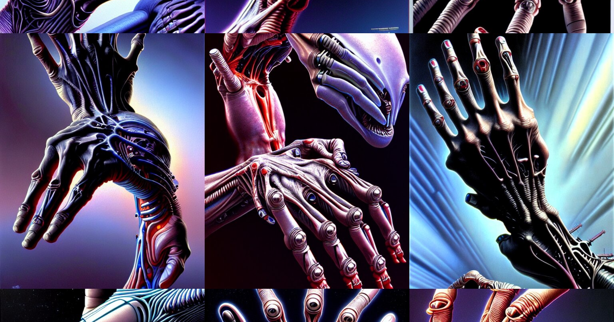 Lexica - Anatomy of an alien cyborg hand, ultra realistic, cinematic ...