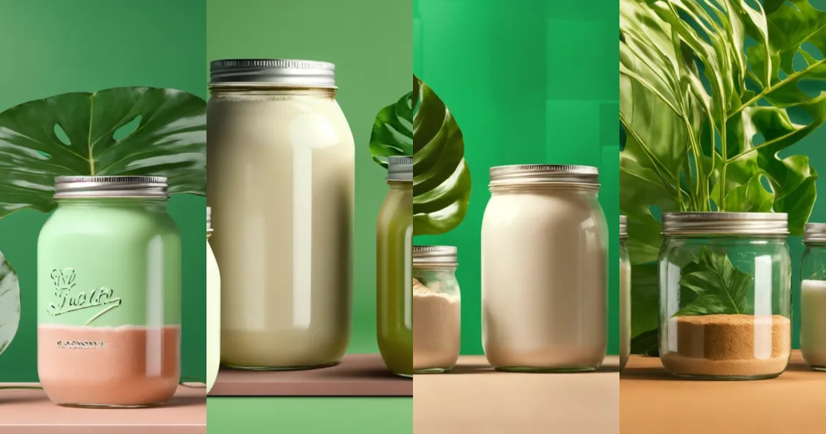 Lexica - Mockup of three blank mason jars of same height filled to the ...