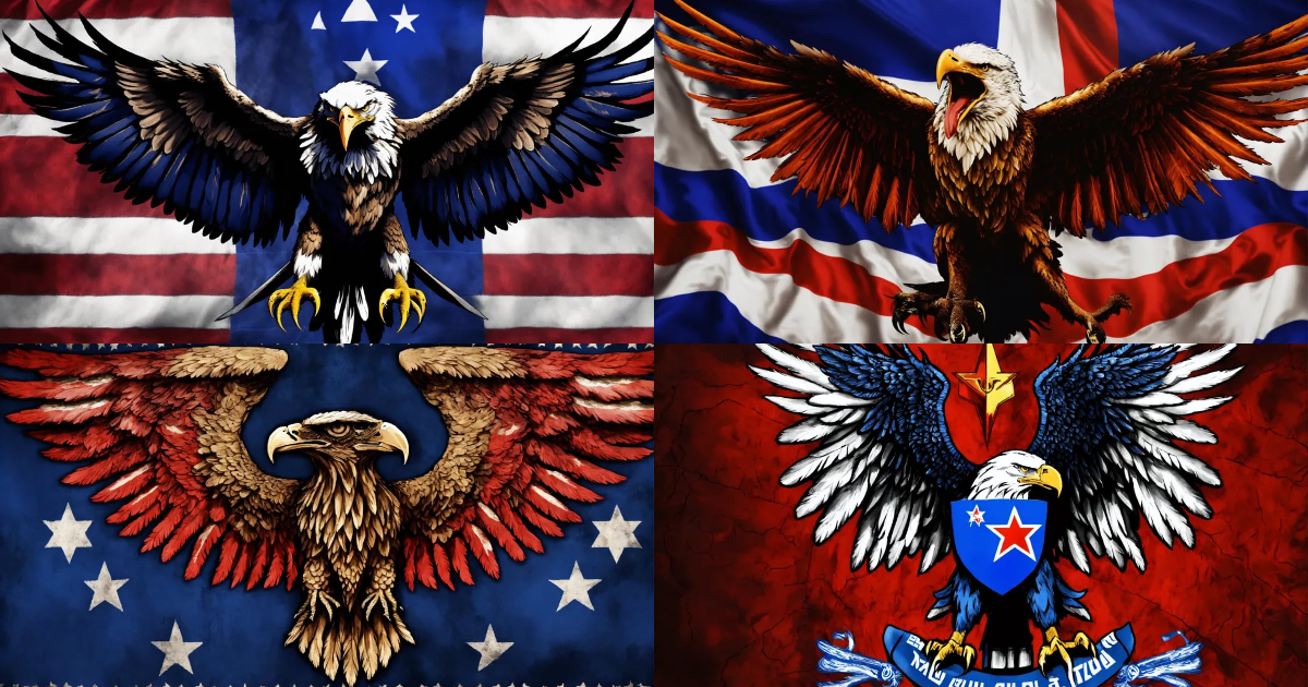 Lexica - Evil demonic Israel flag beast with an american eagle with red ...