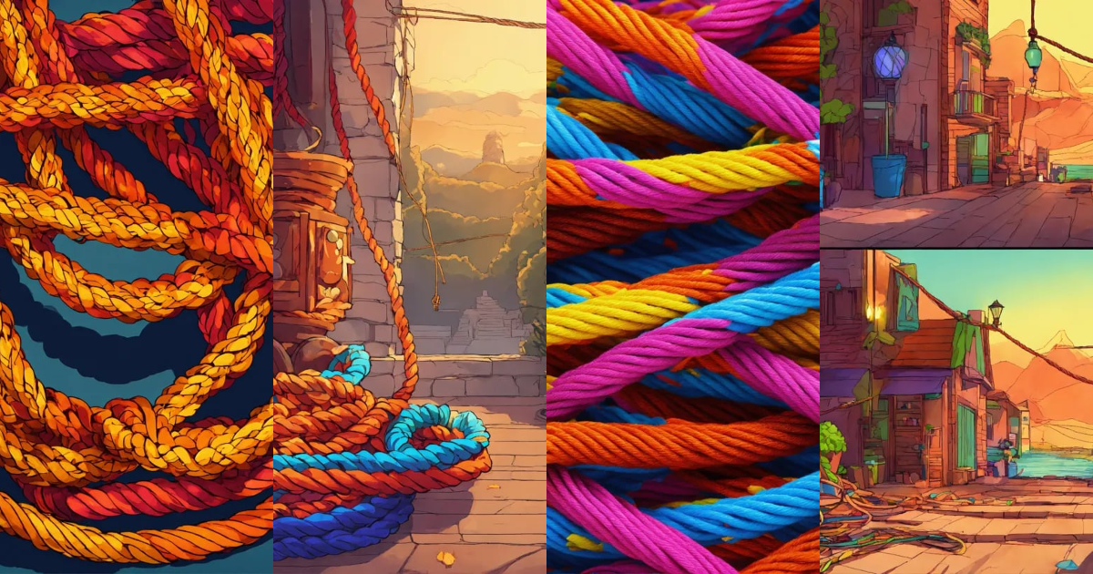 Lexica - Rope tange , " sorf color" , lighting, " fullcolor ", 2D cartoon style