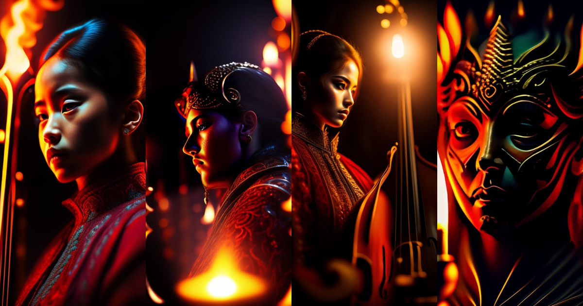 Lexica - Orchestra competition, high contrast dynamic lighting, horror ...